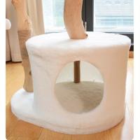 China Hot Pet Furniture Modern Kitten House Wooden Cat Tree Tower Scratcher Luxury Kitten Flower Condo Cozy Plush Wood Floral Cat Tree for sale