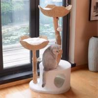 China Factory Dropshipping Modern Halloween Designer Tall Solid Wooden Sisal Eco-Friendly Durable Cat Scratching Tree Indoor Climbing for sale