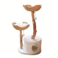China Factory Dropshipping Modern Halloween Designer Tall Solid Wooden Sisal Eco-Friendly Durable Cat Scratching Tree Indoor Climbing for sale