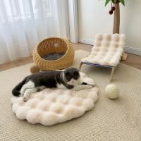 China All-Season Luxury Cat Dog Nest Plush Cushion Blanket Soft Wool Flannel Round Portable Warm Mat High Quality Pet Mat for sale