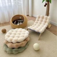 China All-Season Luxury Cat Dog Nest Plush Cushion Blanket Soft Wool Flannel Round Portable Warm Mat High Quality Pet Mat for sale