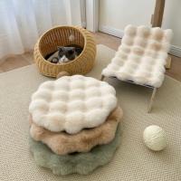 China All-Season Luxury Cat Dog Nest Plush Cushion Blanket Soft Wool Flannel Round Portable Warm Mat High Quality Pet Mat for sale