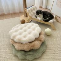 China All-Season Luxury Cat Dog Nest Plush Cushion Blanket Soft Wool Flannel Round Portable Warm Mat High Quality Pet Mat for sale