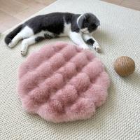 China All-Season Luxury Cat Dog Nest Plush Cushion Blanket Soft Wool Flannel Round Portable Warm Mat High Quality Pet Mat for sale