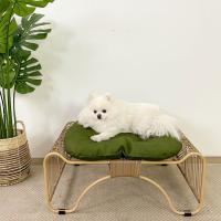 China New Design Iron Woven Square Stylish Gold Eco-Friendly Waterproof Dog/Cat Sofa Bed with Removable Washable Cushions for sale