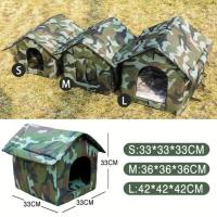 China Outdoor Waterproof Cat Small Dog Pet Bed Modern Square Design Portable Collapsible Oxford Fabric Carton Packaging All Seasons for sale