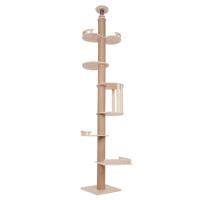 China 5-Layer Halloween-Themed Eco-Friendly Cat Climbing Frame & Tower Floor to Ceiling Solid Wood Furniture with Easy Assembly for sale