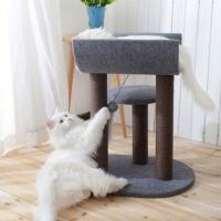 China Natural Sisal & Wool Eco-Friendly Cat Scratching Post & Climbing Frame with Christmas Design-Cat Toy for Grinding Claws for sale
