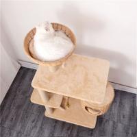 China Luxury Design Modern Multilayer Sisal Woven Wooden House Scratching Post Climbing Tree Halloween Carton Packing for sale