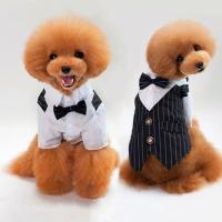 China Dog & Cat Tuxedo Costume Suit for Wedding Birthday Halloween Parties-Polyester Formal Shirt & Bow Tie Small to Medium Sizes for sale