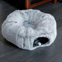 China Modern Waterproof Collapsible Cat Tunnel Bed Non-Slip Soft Plush Material Full Shape Tube Playground Toy Kittens Puppies Travel for sale