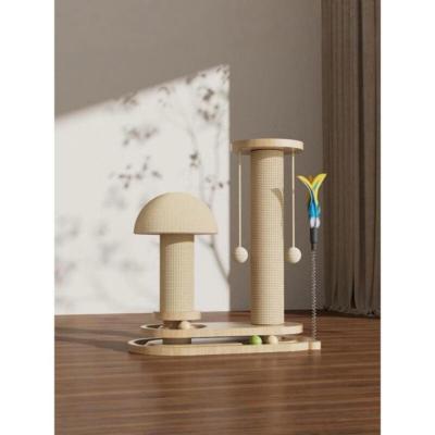 China Manufacturer Wholesale Beige MDF Board Wooden Toy Cat Scratcher for sale