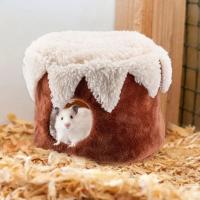 China Modern Fiber Cat Portable Pet Bed Cozy Lightweight Cute Removable Washable Sleeping Nest Winter Use for sale