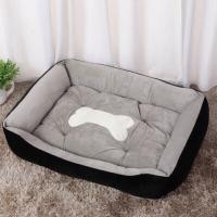 China Wholesale Luxury Waterproof Cartoon Suede Ultra Soft Rectangle Dog Bed Washable for sale