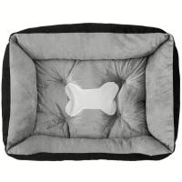 China Wholesale Luxury Waterproof Cartoon Suede Ultra Soft Rectangle Dog Bed Washable for sale