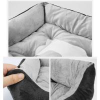 China Wholesale Luxury Waterproof Cartoon Suede Ultra Soft Rectangle Dog Bed Washable for sale