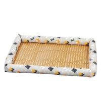 China Summer Cat Beds Pet Cooling Mat Pad Lightweight Breathable Rattan Pet Bed Cooling Ice Nest for Small Animal Dogs Supplies for sale