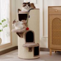 China Multifunctional Large Cat Climbing Frame Wear-Resistant Sisal Scratching Post Multi-Layer Cat Bed Pet Supplies with Toys for sale