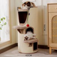 China Multifunctional Large Cat Climbing Frame Wear-Resistant Sisal Scratching Post Multi-Layer Cat Bed Pet Supplies with Toys for sale