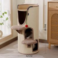 China Multifunctional Large Cat Climbing Frame Wear-Resistant Sisal Scratching Post Multi-Layer Cat Bed Pet Supplies with Toys for sale