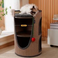 China Multifunctional Large Cat Climbing Frame Wear-Resistant Sisal Scratching Post Multi-Layer Cat Bed Pet Supplies with Toys for sale