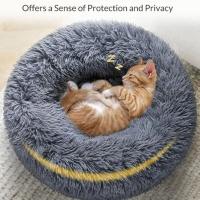 China 40-90cm Fashion Dot Pattern Waterproof Dog Bed for Large Medium Dogs Super Soft Plush Cat Bed Removable Washable Winter Warm for sale