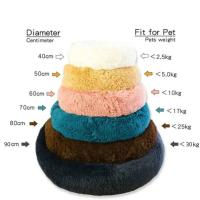 China 40-90cm Fashion Dot Pattern Waterproof Dog Bed for Large Medium Dogs Super Soft Plush Cat Bed Removable Washable Winter Warm for sale