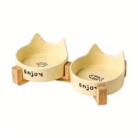 China Durable Eco-Friendly Cat Ear Pet Bowl Slow-Bowls Water Fountain Portable Outdoor Food Bowl Dogs Small Animals Elevated Design for sale