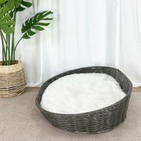 China Popular Ins Hand-Woven PE Rattan Open Pet Nest Modern Classic Scratch-Resistant Wear-Resistant Cat Dog Kennel Four Carton for sale