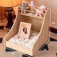 China Mushroom Pet Park Dog Kennel Solid Wood Cat Pet Bed Modern Danish Bed Collapsible and Waterproof for Small Cats and Maltese for sale