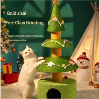 China Premium Luxury Cat Climbing Frame Wool Sisal Cat Trees Scratcher Perfect Christmas Halloween Decorations Cat Tree Tower for sale