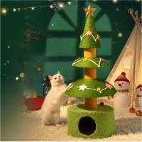 China Premium Luxury Cat Climbing Frame Wool Sisal Cat Trees Scratcher Perfect Christmas Halloween Decorations Cat Tree Tower for sale