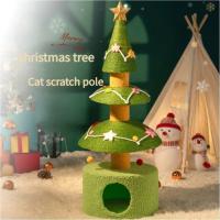 China Premium Luxury Cat Climbing Frame Wool Sisal Cat Trees Scratcher Perfect Christmas Halloween Decorations Cat Tree Tower for sale