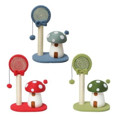 China Modern Luxury Natural Sisal Eco-Friendly Durable Cat Climbing Scratcher Frame Mushroom Cat Tree Protect Sofa Cat Climbing Board for sale