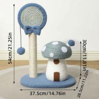 China Modern Luxury Natural Sisal Eco-Friendly Durable Cat Climbing Scratcher Frame Mushroom Cat Tree Protect Sofa Cat Climbing Board for sale