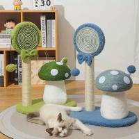 China Modern Luxury Natural Sisal Eco-Friendly Durable Cat Climbing Scratcher Frame Mushroom Cat Tree Protect Sofa Cat Climbing Board for sale