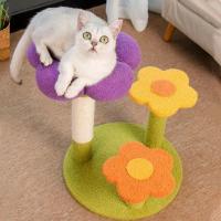 China Luxury Cat Tree House MDF Sisal Flower Scratcher Jumping Frame Halloween Pet Furniture Sofa Protector Climbing Toys for Cats for sale