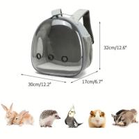 China Portable Fashion Bird Backpack with Zipper Closure Plastic Bubble Cage for Outdoor Travel Hiking for Birds and Parrots for sale