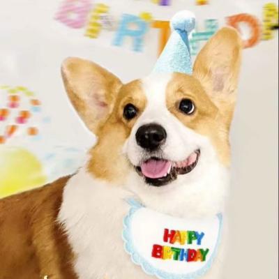 China Comfortable Polyester Bib Teddy Saliva Towel Mini Doggy Bandana Scarf for Cat Dog for Birthday Parties Halloween Dress-Up for sale