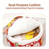 China Pet Dog Cat House Kennel Super Large Instant Noodle Warm Dog Cat Nest Beds Cushion Udon Cup Noodle Pet Bed Cozy Nest for sale