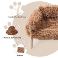 China Breathable Fashion Wood Pet Bed 4 Feet Elevated Indoor Dog Cat Sofa Waterproof Comfortable Small Animal Bed Cozy Eco-Friendly for sale