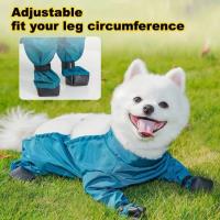 China Pet Out Wrap Belly Bag Rompers 4 Leg Shoes Dog Walking Waterproof Dustproof Polyester Halloween Cute Raincoat Boots for sale