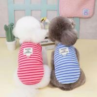 China Puppy Summer Fancy Dress Dog Costume for Small Breeds Pomeranian Striped 100% Cotton One Piece Short Skirt for sale