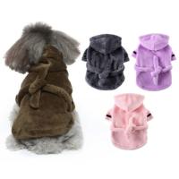 China Pet Dog & Cat Hooded Bathrobe Pajamas Soft Polyester Halloween Drying Towel Coat Sleeping Clothes for sale