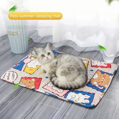 China High Quality Summer Cooling Pet House Square Dog Sleeping Mat Puppy Cats Kennel Ice Pad Cold Water Bed Cushion for Puppies Pets for sale