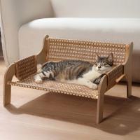 China Dual-Purpose Modern Cat Scratch Board Recliner Sofa Removable Washable Cover Comfortable Rectangle Pet Chair for Cats-All for sale