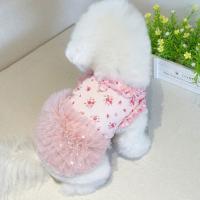 China Small XS Size Dog INS Dance Skirt Dress Striped Mesh Layer Teddy Coat Accessory Halloween Birthday Christmas Funny Cute Pet for sale