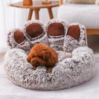 China Dog Sofa Bed Small Breeds Solid Round Luxury Removable Washable Cotton Filled Pet Bedding for sale