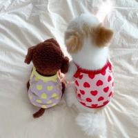 China Love Dog Breathable Summer Anti-Shedding Pet Vest Sleeveless Pullover Solid Striped Small Medium Bichon Birthdays Christmases for sale