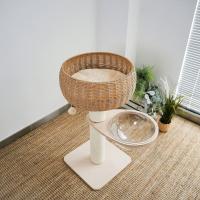 China Fat Cat Puppet Maine Cat Nest Tree Durable Rattan Sisal Four Seasons Four Seasons Cat Rack Climbing Wood Nest for One Christmas for sale